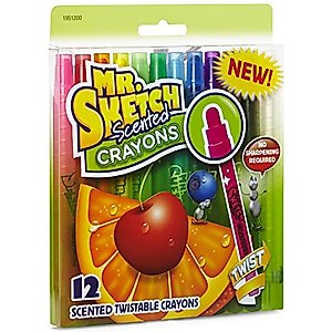 Mr. Sketch Scented Twistable Crayons, Assorted, 12 Pack