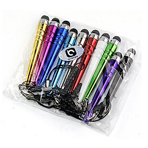 IC ICLOVER 10PCS Sharp Short Touch Screen Pen, Mini Stylus Pen with 3.5mm Jack Connector for iPhone 14/13/12/11/PRO/Max/PRO/Max/SE2/X/XS MAX, iPad Pro/Air/Mini, iPod, Kindle, Samsung S21/S20+/Note 20