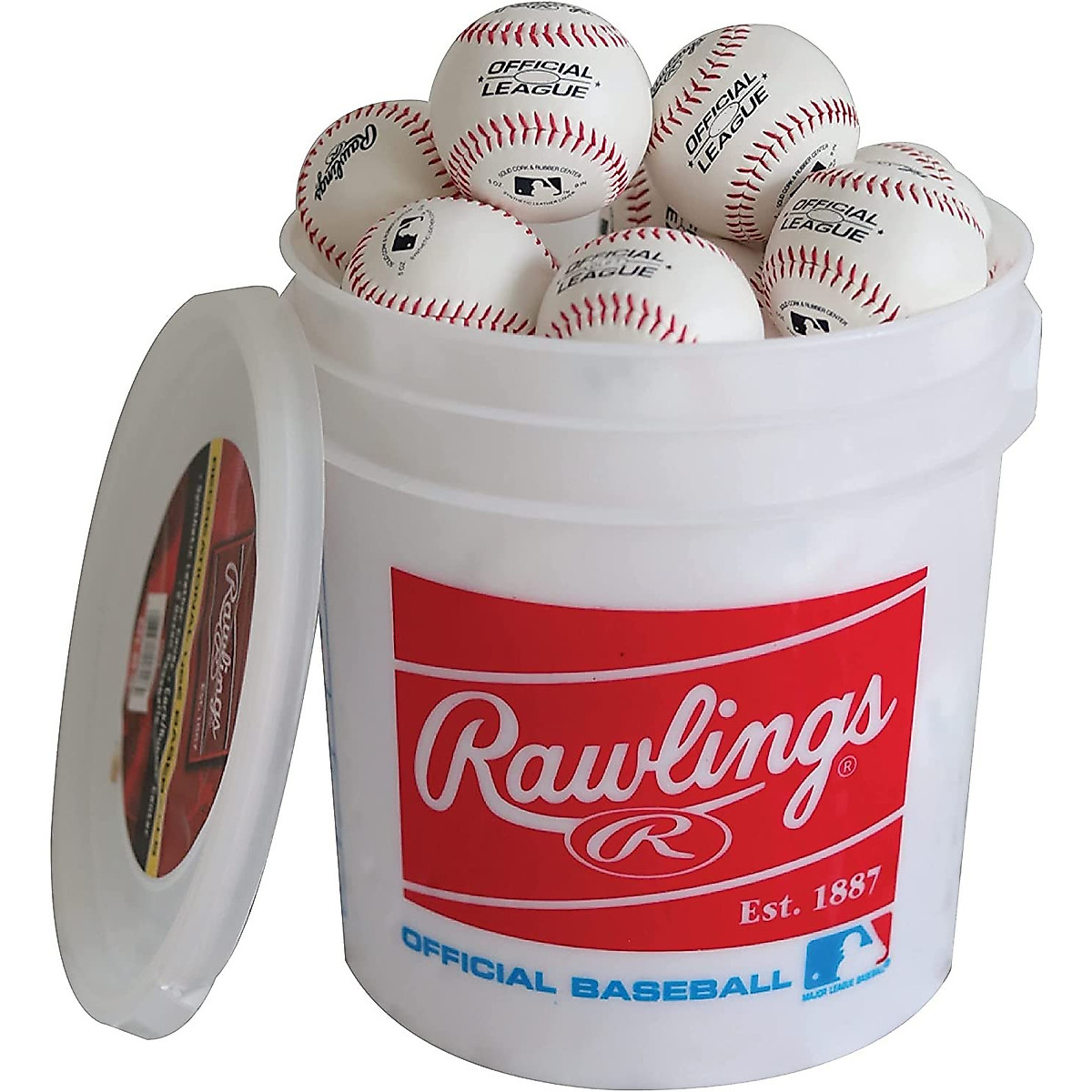 Rawlings | Official League Recreational Use Practice Baseballs | Youth/8U | R8U | Bucket | 24 Count (Pack of 1)