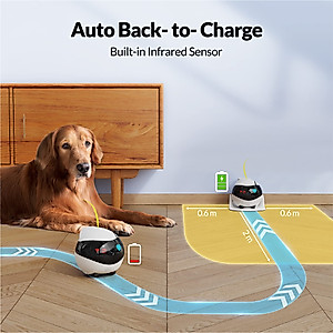 Enabot EBO Air Home Security Pet Camera, 2 Way Talk, Night Vison, Wireless APP Remote Control Indoor Security Camera, Movable Rechargeable Cam for Dog/Cat/Baby, SD Card Storage