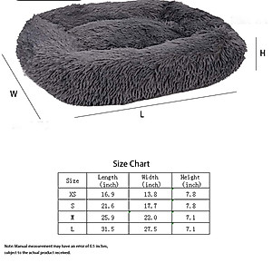 RayMinsin Dog Cat Bed Plush Square Pet Kennel for Small, Medium and Large Dogs Autumn and Winter Sleeping Kennel Cat Kennel Pet Supplies (Pink, XS)