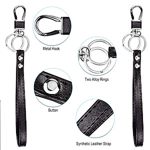Amazon Essentials - Lanyard Keychain with Detachable Alloy Metal Rings -womens, Black+Rosegold