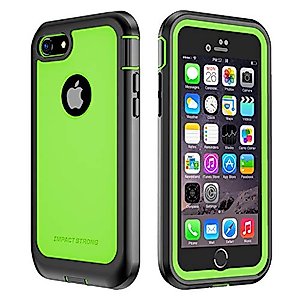 ImpactStrong iPhone 7/8 Case, Ultra Protective Case with Built-in Clear Screen Protector Full Body Cover for iPhone 7 2016 /iPhone 8 2017 (Lime Green)