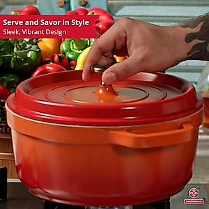 Hercules PA9000-26L Oval Casserole Dutch Oven 3 qts Cast Aluminum with Induction Stove Plate