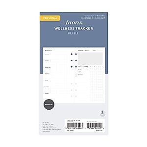 Filofax Personal Wellness Trackers Refill, 132688