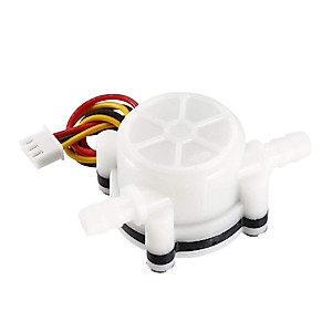 uxcell 1/4in Hall Effect Liquid Water Flow Sensor Switch Flowmeter Counter Meter DC5V 0.3-6L/min White YF-S401