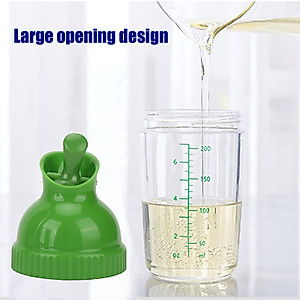 Dechoga Salad Dressing Container,200ml Salad Dressing Shaker,Salad Dressing Shaker Container Dripless Pour,Leak-free,Soft Grip,Homemade Salad Dressing Bottle Mixer Measure with Lid (Green)