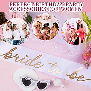Bride To Be Gift Set - Bride To Be Sunglasses + Bride Sash+Veil Set, Bridal Shower Decorations for Bride, Bachelorette Party Favors Accessories