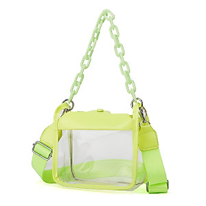 Clear Bag for Women Clear Handbag Concert Bag Stadium Approved Clear Purse Shoulder Crossbody Bag Satchel Hobo Bag