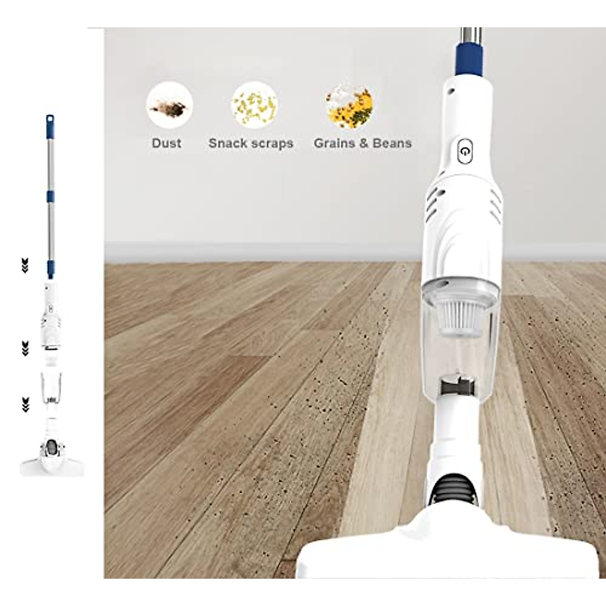 Macquara Cordless Vacuum Cleaner, Handheld Lightweight Bagless Vacuum Cleaner Carpet and Floor for Pet