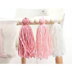 1st Birthday High Chair Banner,Pink Tassel Theme Banner For Girl,1st Birthday Photo Backdrop,Wall Hangings Decorative for Kids Bedroom Nursery Party Holiday Classroom Decoration (pink)