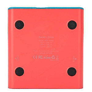 Mxzzand Type-C Charging Dock Stand HDMI Video Converter XDL-NS06 for Switch/Lite(Blue red)