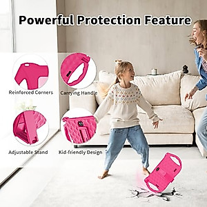 RliyOliy Kids Tablet, 7 inch Android 12 Tablet for Kids, 3GB RAM 32GB ROM Toddler Tablet with Bluetooth, WiFi, GMS, Parental Control, Dual Camera, Educational, Games(Pink)