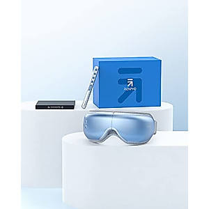 RENPHO FSA HSA Eligible Eyeris1 Eye Massager, Migraine Massager with Heat & Remote Wand, Compression, Silent Mode, Bluetooth, Heated Eye Mask for Eye Strain Relief, Birthday Gifts for Her Him