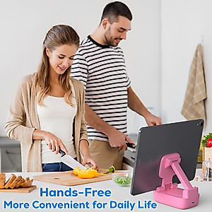 Gifts for Men Women, from Wife,Cell Phone Stand with Wireless Bluetooth Speaker, Punchy Bass & HD Stereo Sound Speaker for Home & Outdoors Compatible with iPhone/ipad/Samsung-Pink