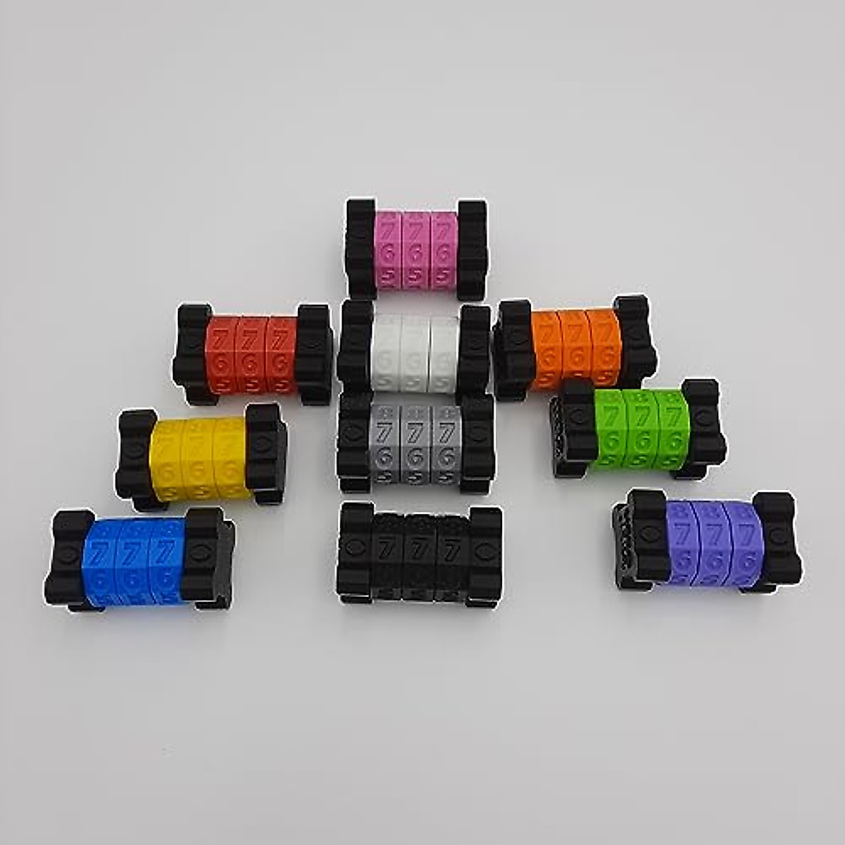 HERO Creations Life Counter 3 Rings Black Ends Magic The Gathering - RPG - Gloomhaven - Board Gaming (Green/Black)