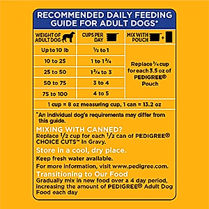 Pedigree Complete Nutrition Adult Dry Dog Food Grilled Steak & Vegetable Flavor Dog Kibble, 18 lb. Bag