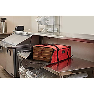 Rubbermaid Commercial Products - FG9F3700RED -FG9F3700 Insulated Pizza & Food Delivery Bag, Large Pizza, 21.5in x 19.75in x 7.75in, Red