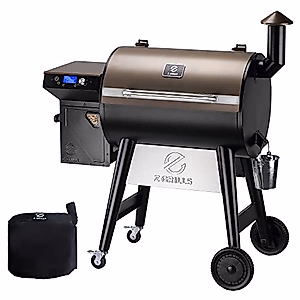 Z GRILLS Wood Pellet Grill Smoker with PID Controller, 700 Cooking Area, Meat Probes, Rain Cover for Outdoor BBQ, 7002C