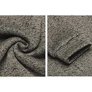 COOFANDY Mens Casual Knit Sweater Shirt Shawl Collar Fit Winter Pullover Khaki