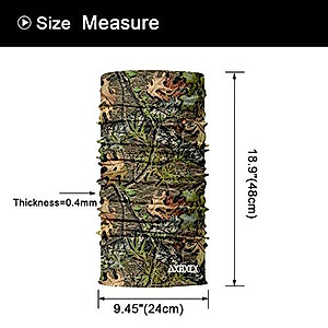 AXBXCX 2 Pack - Camouflage Camo Face Mask Balaclava Neck Gaiter Bandana Headband Headwear Sweatband Wristband for Men Women Fishing Hiking Cycling Motorcycle Riding Skiing 051