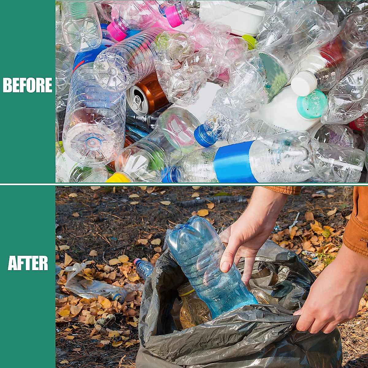 Kingdder 2 Pack 72 Gallon Reusable Yard Waste Bags with Lid and Handle Collapsible Extra Large Lawn Bag Holder Heavy Duty Leaf Bins Garden Container for Garbage Outdoor Clean Up Debris Leaves Grass