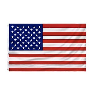 American Flag 3x5 FT USA FLAG Polyester US United State Flags outdoor indoor Canvas Header and Double Stitched with two Brass Grommets