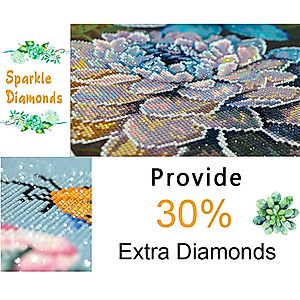 Cenda Diamond Painting Kits for Adults Kids, 5D DIY Owl Diamond Art Accessories with Round Full Drill for Home Wall Decor - 11.8×11.8Inches