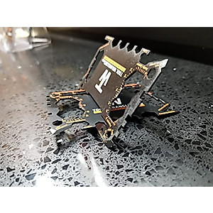 Tool Wrangler 46-in-1 EDC Credit Card Multitool - Gadget For The Wallet Or Pocket – STAINLESS STEEL - Outdoor Survival PSK - Patented Design - Multi-Function Tool For Quick Fixes - Black Edition
