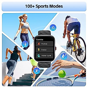 LaNikar Smart Watch for Women Men with Bluetooth Call 1.91" HD Full Touch Screen Fitness Tracker Watch with Heart Rate Sleep Monitor Waterproof Activity Tracker Smartwatch for iPhone Android Phones