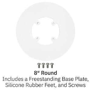 Discount Credit Card Supply DCCStands PAX A80 Freestanding Swivel and Tilt Low Profile 4" Terminal Stand with Round Plate, White