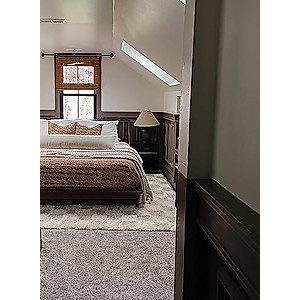 Hauteloom Etiler Living Room, Bedroom Area Rug - Contemporary - Plush Pile - Cream,Light Beige - 4' x 6'