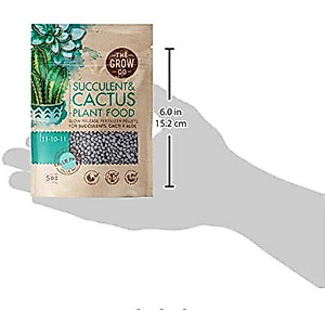 Succulents & Cactus Plant Food - Gentle Long Lasting Formula, Slow Release Fertilizer (Liquid Alternative) for All Potted Succulent, Cacti & Aloe Vera Plants (5 oz)