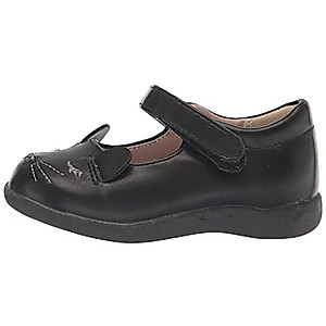 The Children's Place girls And Toddler Uniform Embroidered Cat Shoes Sneaker, Black Cat, 5 Toddler US