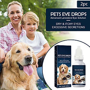 BTAKANPP Dog and Cat Eye Wash Eye Drops for Dogs and Cats to Flush and Soothe Eye Irritations, Dog Tear Stain Cleaner, Safe for All Animals (1PCS)