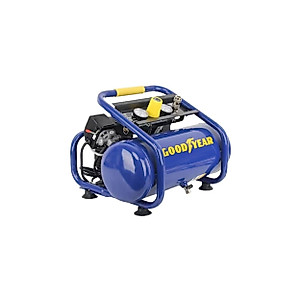 Goodyear 2 Gallon Quiet Portable Roll Cage Design Air Compressor - 125 PSI, 0.5 HP Motor, Oil-Free Pump, 58 dBA - TAW0508S