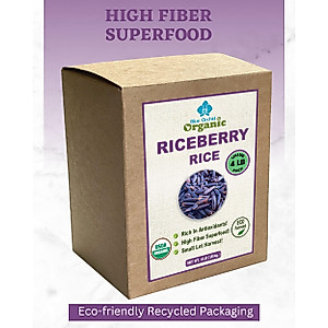 Organic Riceberry Rice - Purple Thai Black Jasmine Rice - USDA Certified - Premium Freshness - Small Lot Harvest Direct from our Farm to your Table - 4 LB