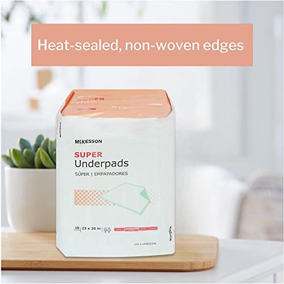 McKesson Super Underpads, Incontinence, Moderate Absorbency, 23 in x 36 in, 150 Count