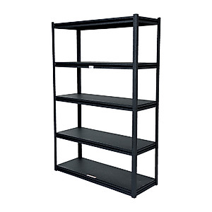 Vestil PCBS-1848 Steel Powder Coated Bolt-Less Shelving 48 in. x 18 in. x 72-1/4 in. 2000 Lb. Capacity Black