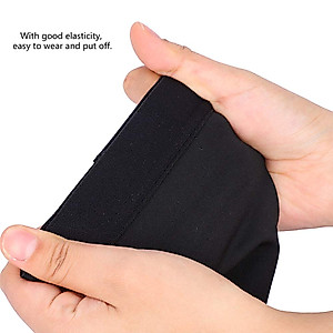 Keenso Arm Warmers, Windproof Cycling Arm Warmers Fleece Sports Arm Sleeves UV Sun Protection Cycling Arm Warmers Men Outdoor Cold Weather Arm Warmers(Black L)