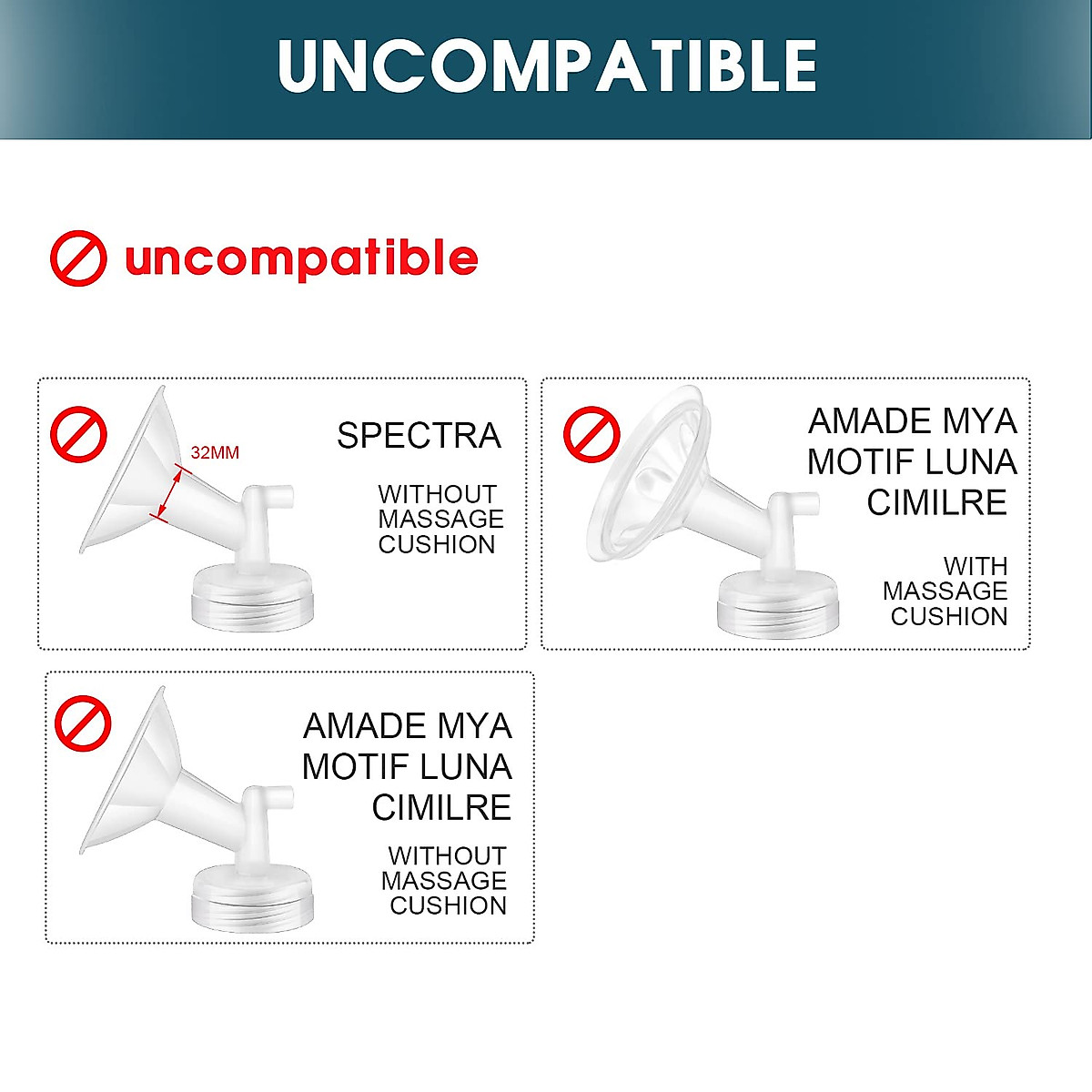 Begical Breastpump Flange Cover/Cap Compatible with Spectra 16mm/20mm/24mm/28mm Breast Pump Shield/Flange Also fit begical Like Spectra Flange Prevent dust from The Flange/Shields