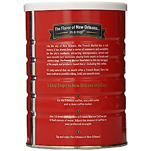 French Market French Roast Medium-Dark Roast Ground Coffee, 12oz Can (Pack of 1)