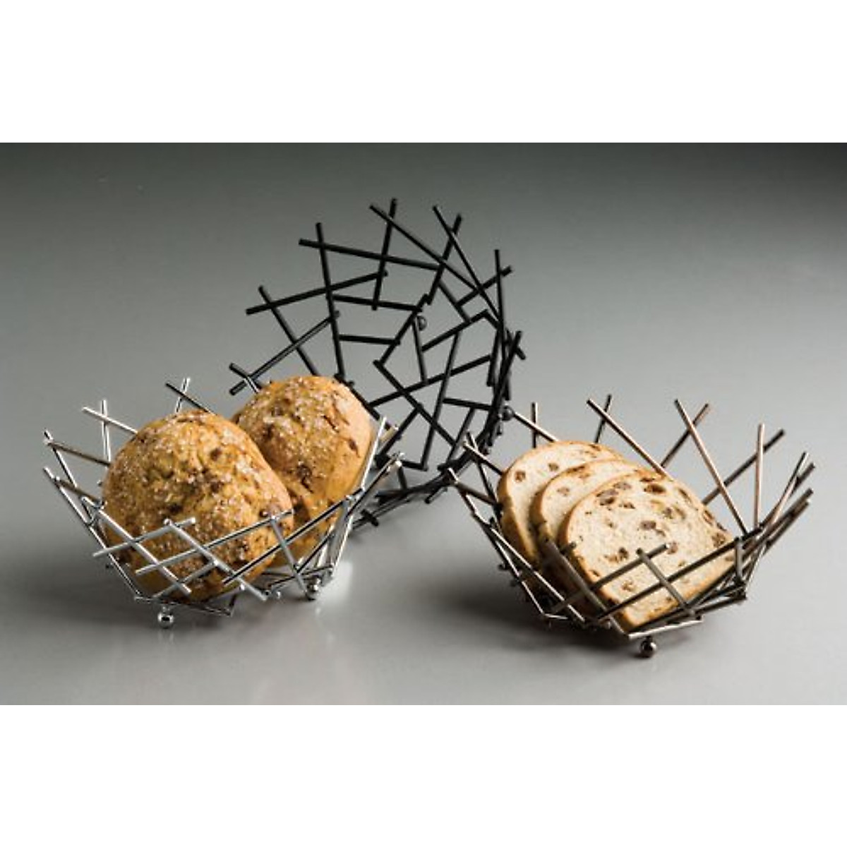 American Metalcraft FRUC10 Baskets, 8.125" Length x 8.125" Width, Silver