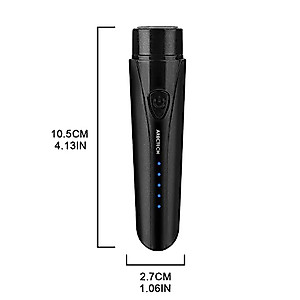 ARECTECH Mini Portable Shaver Pocket Razors Electric Razor for Men USB Rechargeable LED Battery Display Best for Travel Shaves Touch Up Shaves Cordless Black