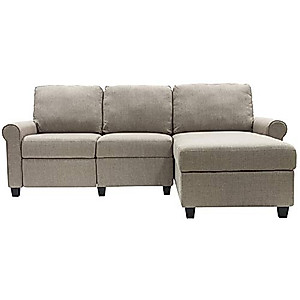 Serta Copenhagen Reclining Sectional with Right Storage Chaise - Oatmeal