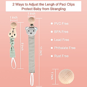 Pacifier Clips - 5 Pack Paci Holder Baby Boys Girls - Teething Beads Soothie Binky Clips Teether Toys - Best Gift Idea for Toddlers