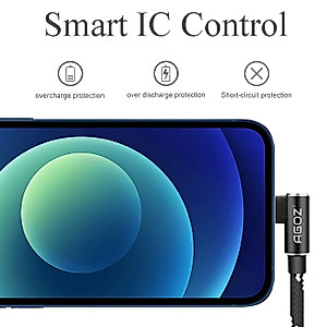 AGOZ 6 Inch USB C to Lightning Cable 90 Degree Right Angle for DJI Mavic 3, Mini 2,Air 2S, Mavic Air 2, HeavyDuty Braided, Accessories Remote Controller Extension Cord - USB C to iPhone Connector