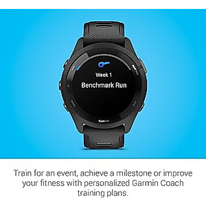Garmin Forerunner 265 Running Smartwatch, Colorful AMOLED Display, Training Metrics and Recovery Insights, Black and Powder Gray (Renewed)