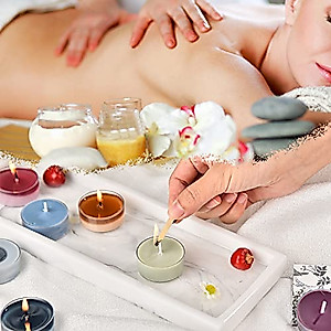 Sungmor 16 Pack Tea Lights Scented Candles, Small Premium Scented Tea Warmer Candles, Aromatherapy Relaxing Mini Tealight Candles for Beauty Salon Home Office, 100% Natural Soy Wax No Lead Smokeless