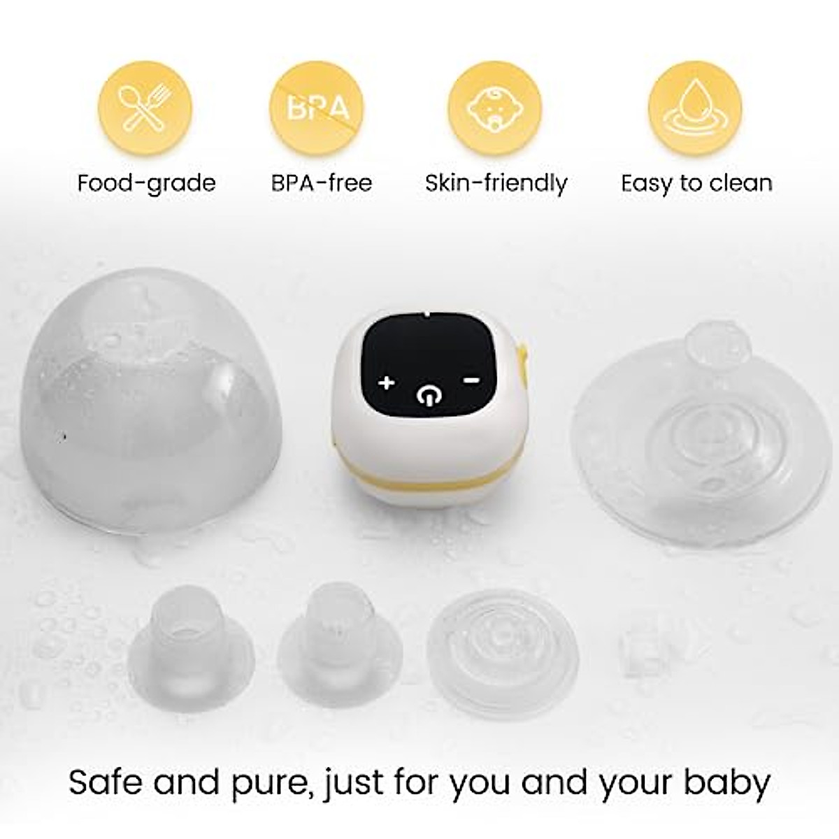 Breast Pump Hands Free, Double Wearable Breast Pump with Smart Touchscreen, 3 Modes & 12 Levels, Portable Wireless Electric Breast Pump, Low Noise and No Leakage with 21mm/24mm Flanges (Pack of 2)